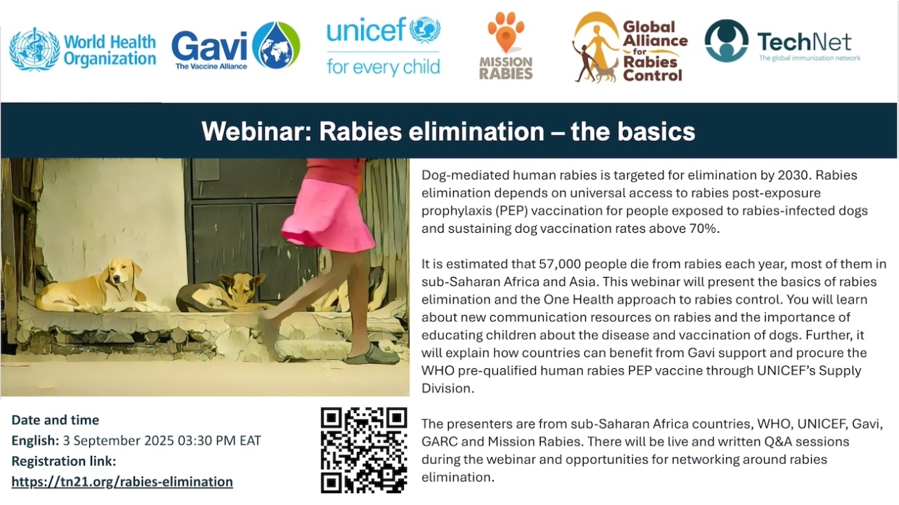 Rabies elimination – the basics - 3rd Sep, 2025 14:30 - 16:00 - Europe ...