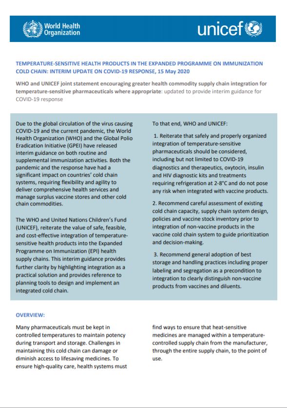 Temperature-sensitive health products in the expanded programme on ...